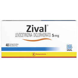 Zival Levocetirizina 5 mg 40 Comprimidos | Productos | Salcobrand