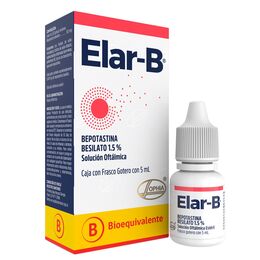 Elar-B (B) Bepotastina Besilato 1.5% Solución Oftálmica 5ml | Productos ...