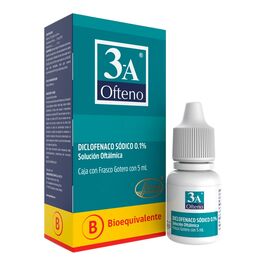 3-A Ofteno (B) Diclofenaco Sódico 0.1% Solución Oftálmica 5ml ...