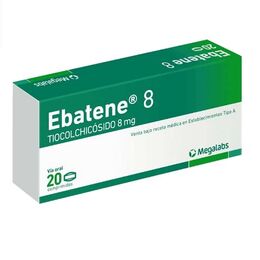 Ebatene Tiocolchicosido 8 mg 20 Comprimidos | Productos | Salcobrand