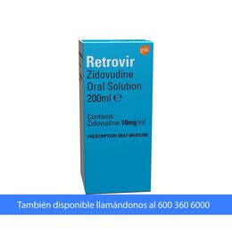 Retrovir Zidovudina 50mg/5ml Jarabe 200ml | Productos | Salcobrand