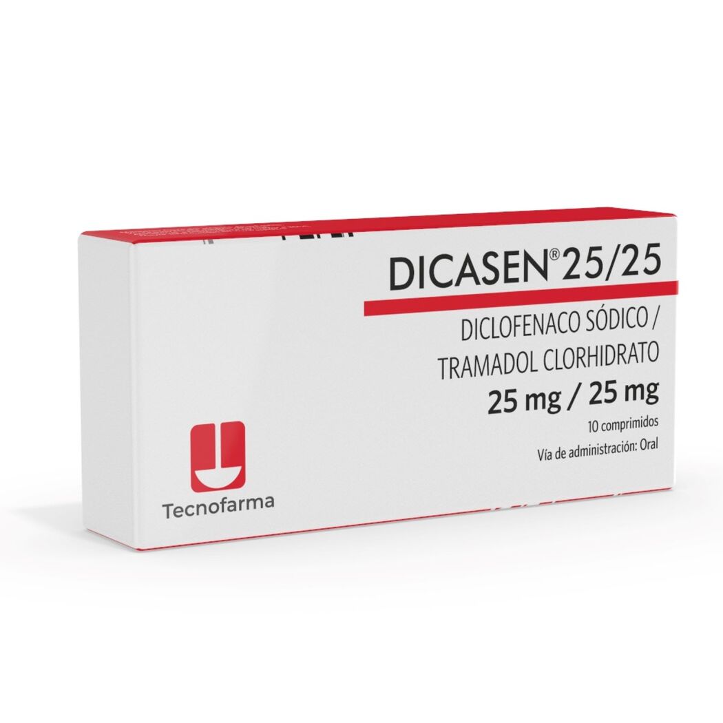Dicasen 25/25 Diclofenaco / Tramadol 10 Comprimidos | Productos ...