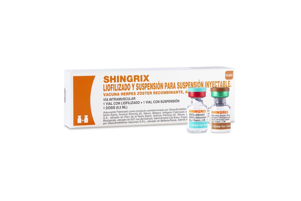Shingrix Vacuna Herpes Zóster Inyectable 2 Viales | Productos | Salcobrand