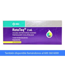 RotaTeq Vacuna Antirotavirus Humano Solución Oral 2ml | Farmacias ...