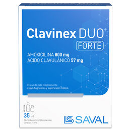 Clavinex Duo Forte Amoxicilina / Ácido Clavulanico Suspensión Oral 35ml ...