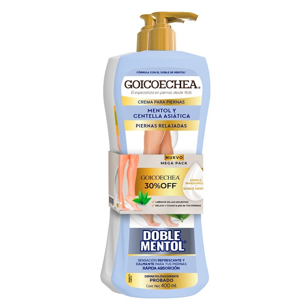 Pack Goicoechea Crema Doble Mentol + Arnica Y Manzanilla 400ml ...