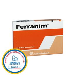 Ferranim 30 Cápsulas Blandas - Cenabast | Productos | Salcobrand