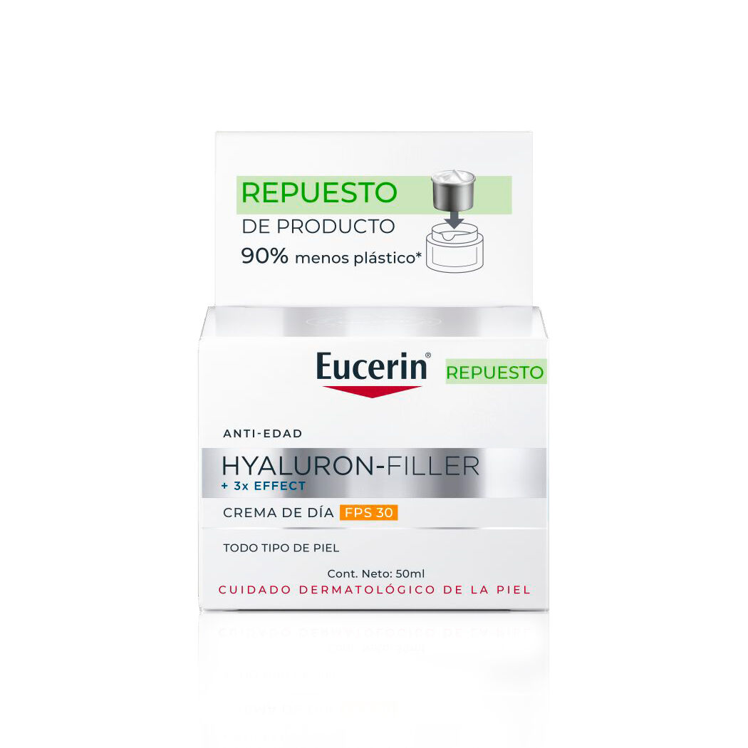 Eucerin Repuesto Refill de Crema Hyaluron-Filler +3x Effect Día FPS30 ...