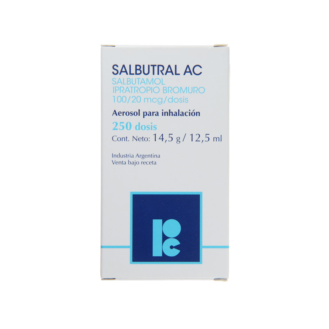 Salbutral AC Salbutamol / Ipratropio Bromuro Aerosol Inhalación 250 ...