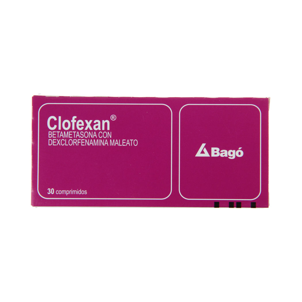 Clofexan Betametasona / Dexclorfenamina 30 Comprimidos | Productos ...