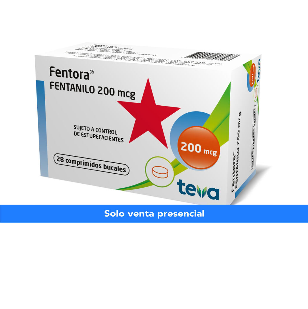 Fentanilo Fentora 200 mcg 28 Comprimidos | Productos | Salcobrand
