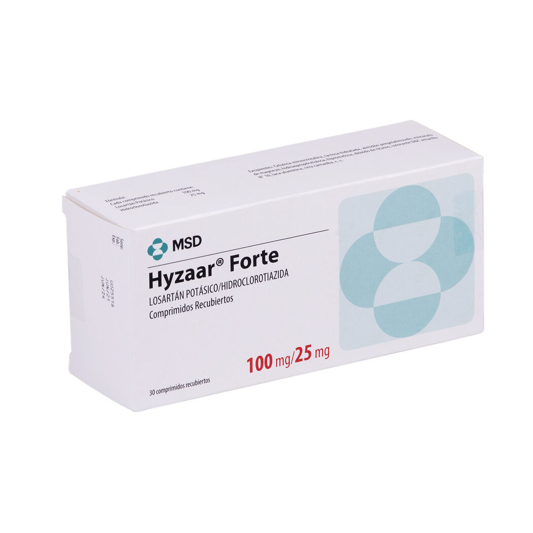Hyzaar Forte Hidroclorotiazida / Losartán 30 Comprimidos Recubiertos ...
